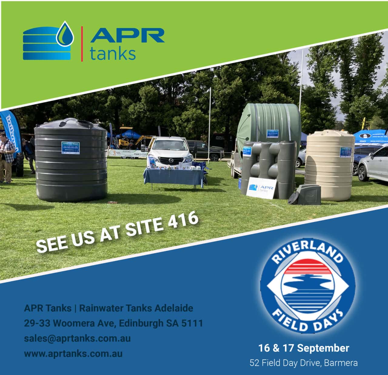 The Riverland Field Days are Back! - APR Tanks - Water Tanks ...